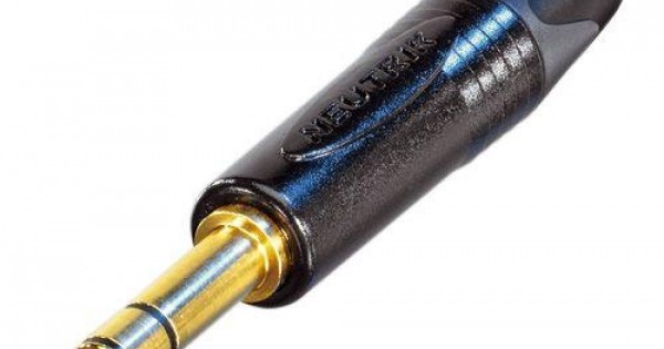 NP3X-B 3-pole 1/4"-6.3mm professional Neutrik banana-plug, gold ...
